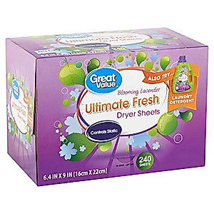 Great Value Blooming Lavender Dryer Sheets, 240 sheets