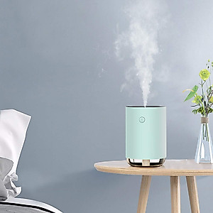 URBEST Portable Mini Humidifier, Quiet Small Cool Mist Humidifier with Night Light, 2 Mist Modes USB Personal Humidifiers for Bedroom Travel Home and Office, Auto Shut-Off (Green)