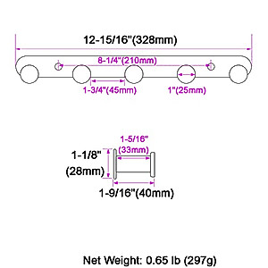 Angle Simple Towel Hook Rack Brushed Gold, SUS304 Stainless Steel Bathroom Hook Rail 5 Hooks, Utility Kitchen Towel Holder, Wall Mount