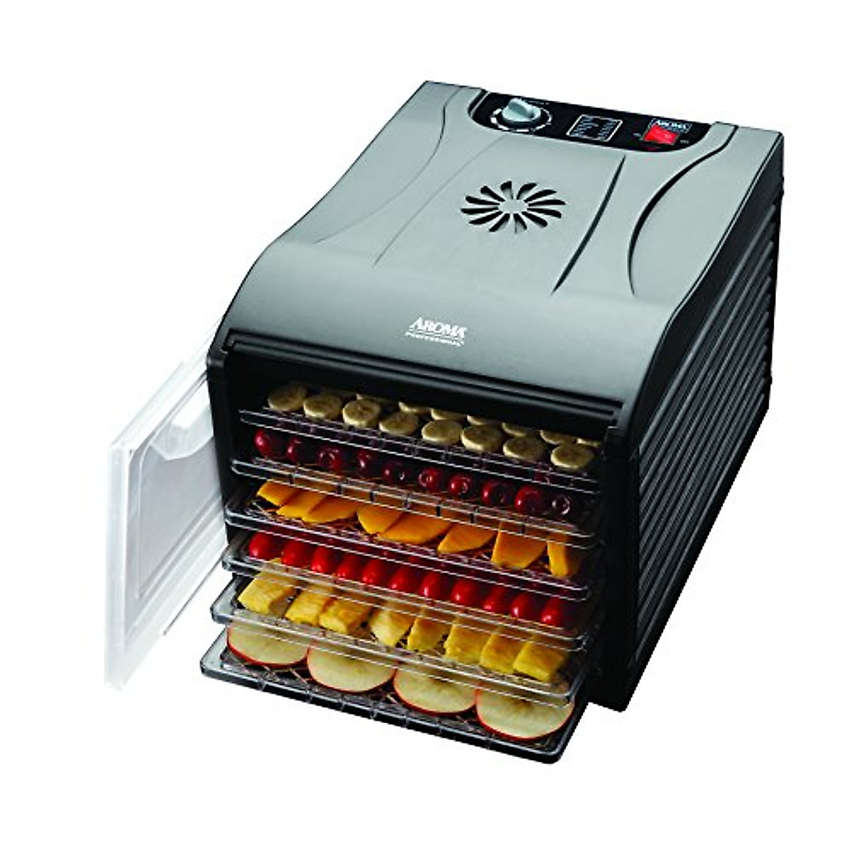 Aroma Housewares - AFD-815B Aroma Housewares Professional 6 Tray Food Dehydrator, Black