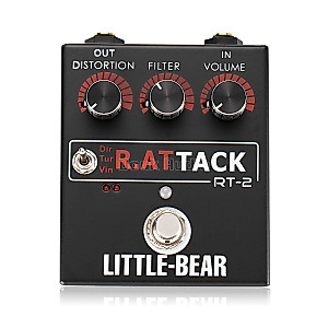 Nobsound Little Bear 3 RAT Tack Guitar Bass Distortion Effector effect Stomp Box Fuzz Pedal LED