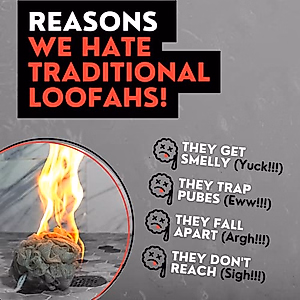 Extra Rough Exfoliating Washcloth - Extreme Body & Back Scrubber for Shower, Extra Long, Hygienic Exfoliator Wash Cloth, Men Or Women, 2 Count Pack, 1 Black & 1 Grey Color, Bye Bye Loofah