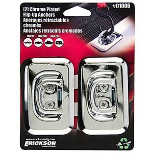 Erickson 01006 Chrome Plated Flip-Up Stake Pocket Anchor, (Pack of 2)
