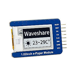 waveshare 1.02inch E-Ink Display Module Compatible with Raspberry Pi4B/3B+/3B/2B/B+/A+/Zero/Zero W/WH/Zero 2W 128×80 Resolution Black/White Dual-Color SPI Interface Supports Partial Refresh