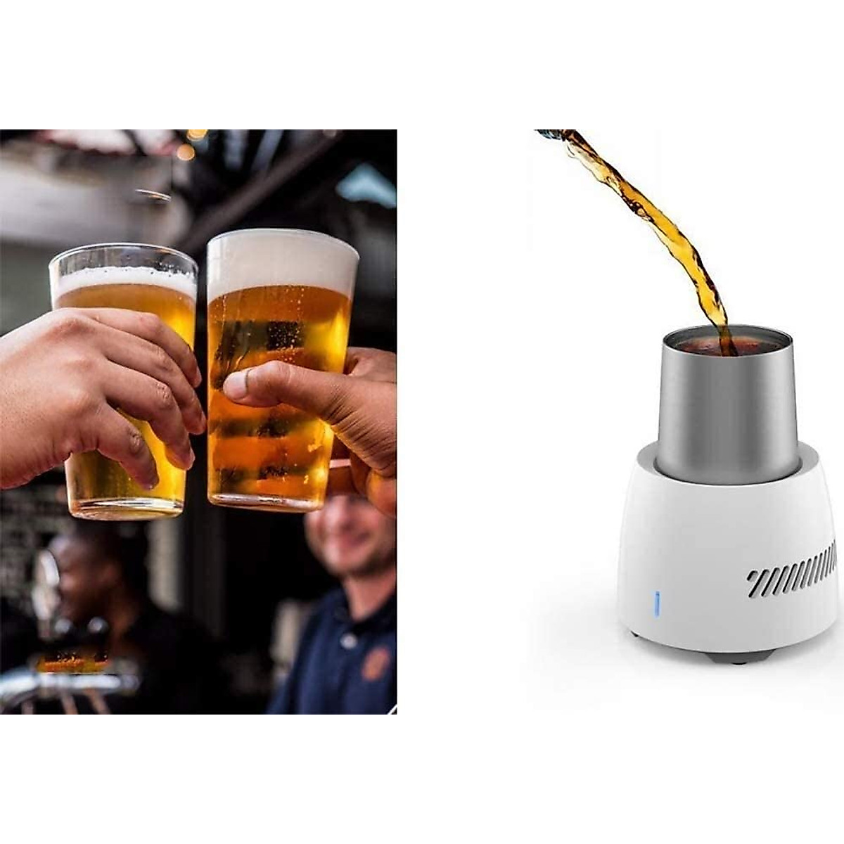 MXJCC Portable Mini Refrigerator Electric Summer Drink Cooler Kettle Drink Instant Quick Cooling Cup Home Office Cold Drink Machine Small Appliance Kettle (Color : Black)