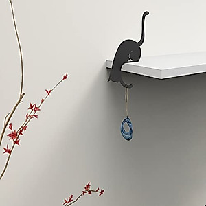 Artori Design Unique Banana Holder Balance Hook - Magic Hook for Hanging Plants Jackets Keys or Stylish Purse Hanger - Perfect for Kitchen Dorm Room Bedroom and Entryway for Home or Office (Cat)