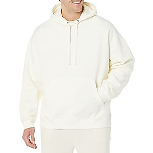 Amazon Essentials Men's Oversized-Fit Hoodie (Available in Big & Tall), Eggshell White, X-Large