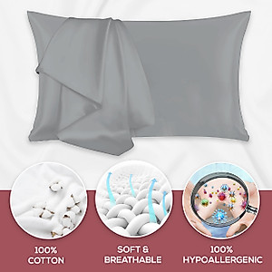 Superity Linen Pillow Cases Standard Size - Soft and Breatheable Cotton White Pillow Cases Set of 2 with Envelope Enclosure. Pillow Covers are 20 x 26. Protect Pillow and Enhance Bedroom Appearance.