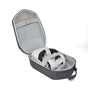 XROS VR Hard Carrying Case, VR Storage Bag Compatible with Oculus Quest 2 Basic, Protective Travel Case with Organized Compartments, Durable Materials and Versatile Design