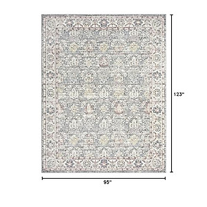 Aleena Gray Large 8x10 Area Rug 8x10 - Area Rugs for Living Room - Dining Room Rug - Bedroom Rug - Kitchen Rug or Entryway Rug Carpet - Alfombras para Salas Grandes - Traditional, Oriental