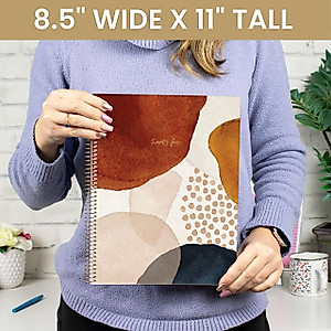 bloom daily planners 2024 (8.5" x 11") Calendar Year Day Planner (January 2024 - December 2024) - Weekly/Monthly Dated Agenda Organizer with Tabs - Earthy Abstract, Blue