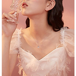 Cute Pig Pendant Necklace 925 Sterling Silver Love Heart Necklaces for Women Nickle Free Animal Pet Adjustable Link Chain Dainty Jewelry for Daughter Niece