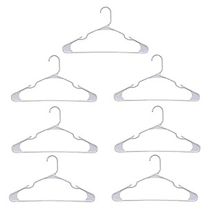 ESSENTIALS White Plastic Adult-Sized Hangers, 7 Hangers Per Package