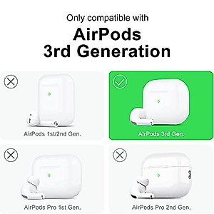 Svanove for Airpods Pro 3rd Generation Case Clear (2021), Transparent Cute Airpods 3 Case Silicone Cover Accessories, Soft TPU Rubber Airpods Case for Women Girl, Pink