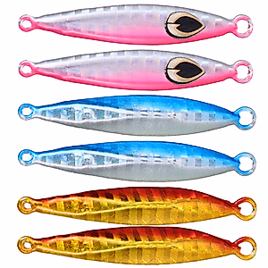 BESPORTBLE 12 pcs Metal Bait Hard Fish baits Hard Lures kit Hard Fishing Lures Fishing Kits Swim Fishing Fish Hook Bait Iron Lures swimbait Saltwater Lures Fishing Tools Iron Plate Fake Bait