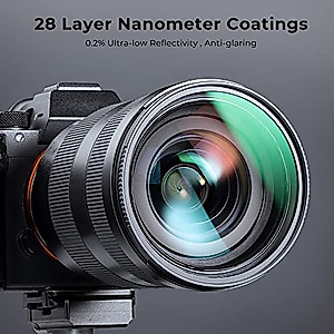 K&F Concept 77mm Circular Polarizers Filter & MC UV Protection Filter Kit (2 pcs) with Up & Down Lens Cap, 28 Multi-Layer Coatings HD CPL/UV Filter Set for Camera Lens (Nano-X Series)
