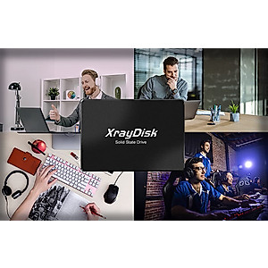 Xraydisk Sata3 1TB 3D NAND TLC 2.5 Inch SATA III Internal Solid State Drive SSD (Read Speed up to 540 MB/s) Compatible with Laptop & PC Desktop (1TB, Black)