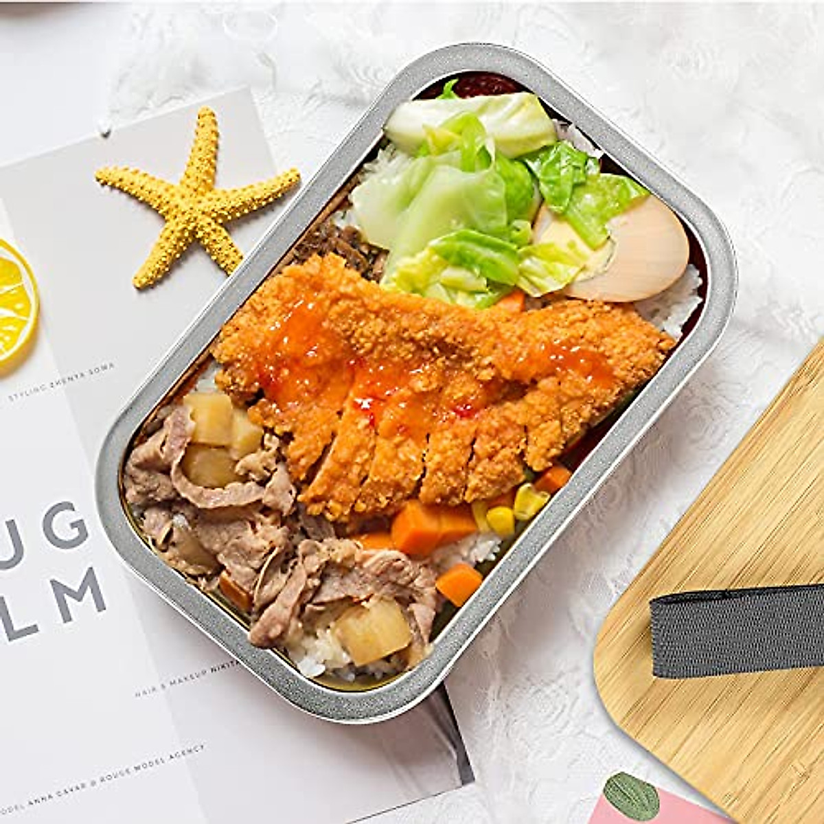 Stainless Steel Bento Lunch Box Japanese Bento Box Extra Small Bamboo Lunch Box Stainless Steel Snack Containers Food for Kids Toddler Metal Lunch Containers for School,Work,Rectangle 15.2oz/450ml