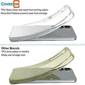 CoverON Designed for Samsung Galaxy S23 Case Clear, Slim Crystal Clear TPU Rubber Flexible Soft Skin Cover Protective Sleeve Fit Samsung Galaxy S23 Phone Case - Transparent