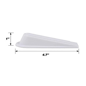 FASTENER TREE 4 Pack Door Stop Wedge, White Door Wedge Stoppers Rubber Door Holder Works on Tile, Concrete, Carpet, Wooden Floor 1" High