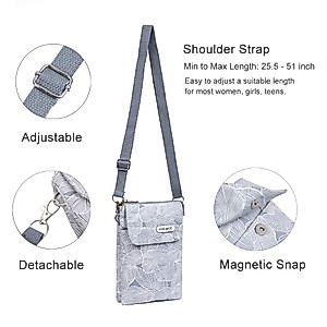Canvas Small Crossbody Bags Cell Phone Purse Wallet Shoulder Bag for Women Teen Girls