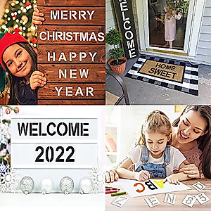 4 Inch Letter Stencils and Numbers, 36 Pcs Alphabet Art Craft Stencils, Reusable Plastic Art Craft Stencils for Wood, Wall, Fabric, Rock, Signage(4 Inch)