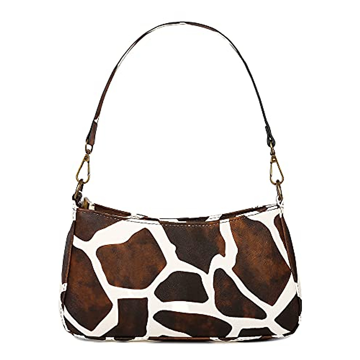 Slocyclub 90S Shoulder Bags for Women, Retro Classic Shoulder Bag with Zipper Closure for Women Vegan Leather Crocodile Purse Clutch Handbag