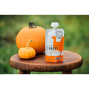 Serenity Kids 6+ Months Turkey Lover Baby Food Pouch Bundle | 6 Each of Pasture Raised Turkey, Turkey & Rosemary and Turkey Bolognese Pouches (18 Count)