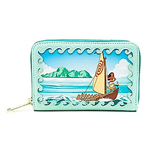 Loungefly Disney Moana, Princess Stories Series Moana Wallet, Te fiti Hei Hei Pua Maui