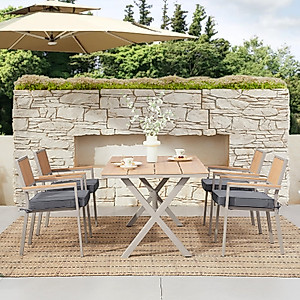 WEOAVRY Outdoor Chair Cushions Set of 2, Waterproof Patio Chair Cushions, Patio Furniture Cushions with Ties, Outdoor Wicker Replacement Seat Cushions, 22 x 22 x 3 inch, Dark Grey