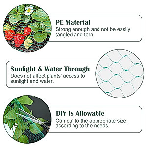 CandyHome Bird Netting for Garden,13Ft x 33Ft Reusable Garden Netting Plants Barrier, Plant Netting Mesh Net Protect Fruit Trees Seedlings Plants from Birds, Squirrels, Cicadas,Rodents
