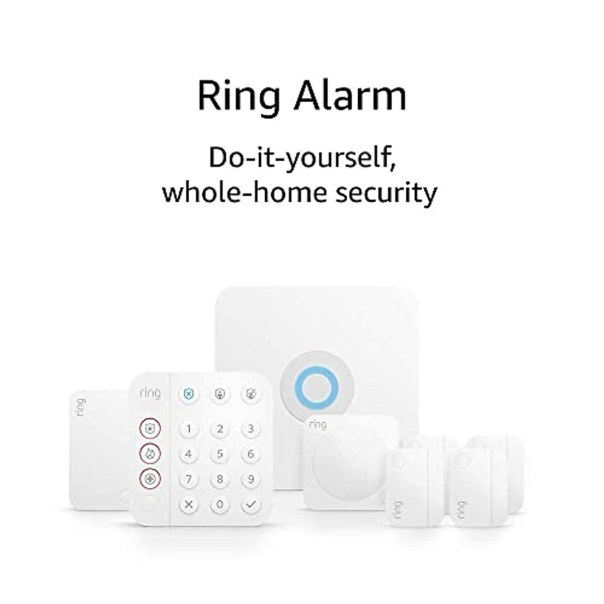 Certified Refurbished Ring Alarm 8-piece kit (2nd Gen) – home security system with optional 24/7 professional monitoring – Works with Alexa