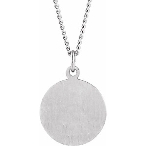 Bonyak Jewelry Sterling Silver 18mm Round St. Luke Medal Necklace Stylish