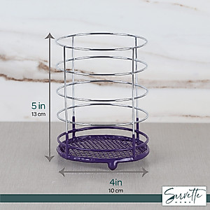 Servette Home Nonslip Wire Cutlery Holder - Purple