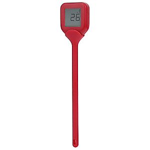 Food Thermometer 360 Degree Rotating Digital Electronic Meat Thermometer High Precision Temperature Measurement Tool for Barbecue Kitchen(Red)
