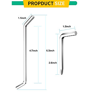 Garbage Disposal Wrench, 2PCS Garbage Disposal Allen Wrench Tool, for Unjam Kitchen Sink Food Garbage Disposal Clogging, SONGTIY