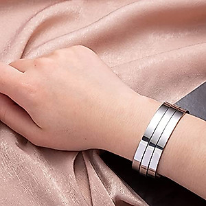 JoycuFF Love Gifts for Her Anniversary Bracelets for Wife from Husband Funny Gift for Girlfriend Daughter Best Friend Friendship Mom Mantra Cuff Bangle Personalized Birthday Gifts