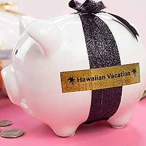 Brother P-touch TZe-PR851 Black Print on Premium Glitter Gold Laminated Tape 24mm (0.94”) wide x 8m (26.2’) long