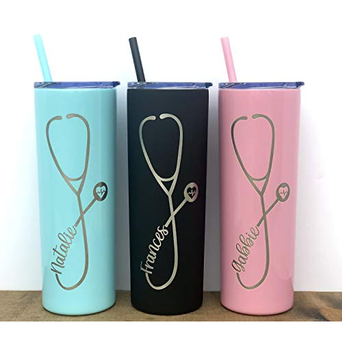 Maars® Laser Engraved Personalized Nurse 20 or 22 oz Tumbler with lid and straw- Nurse Gift, Doctor Gift, Nurse Assistant, Nursing Student, Medical Assistant Tumbler, Nurse Graduate Gift