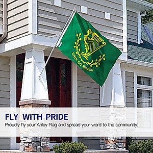 ANLEY Fly Breeze 3x5 Foot Erin Go Bragh Flag - Vivid Color and Fade Proof - Canvas Header and Double Stitched - Ireland Forever Flags Polyester with Brass Grommets 3 X 5 Ft