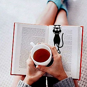 Animal Bookmark, Black Cat Bookmark, Lightweight Pagination Mark Book Decoration, Cartoon Book Clip Book Folder Stationery
