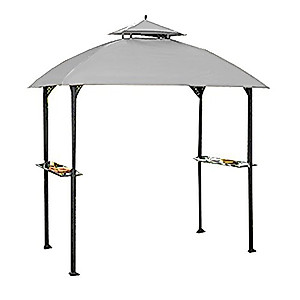 Garden Winds Replacement Canopy for The Windsor Grill Gazebo - Riplock 350 - Slate Gray
