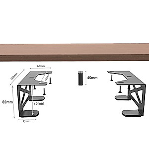Monzlteck Universal Under Desk storage Mount for Xbox Series S, Xbox One S/X,Xbox 360,PS4 Slim/pro,Desktop Mini PC Holder