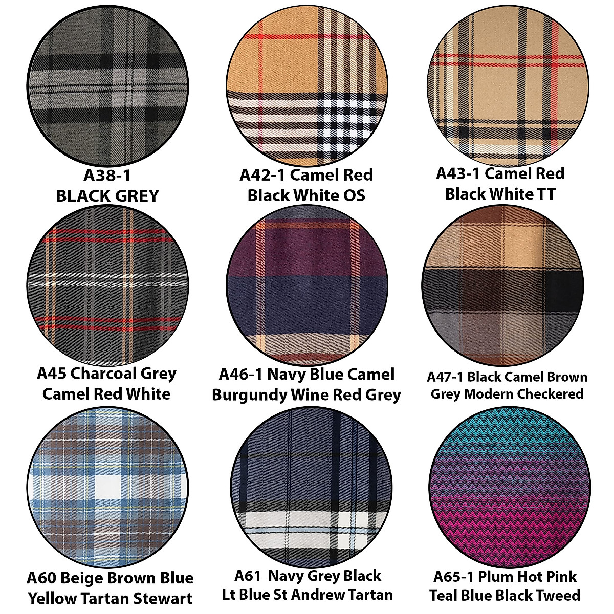 ScarfDeals - Cashmere Wool Feel Scarf Warm Soft Lightweight Scottish Scotland Nova Check Tartan Plaid Gift For Men Women Kids (Camel tan beige Classic BB Vintage Tartan Z3)