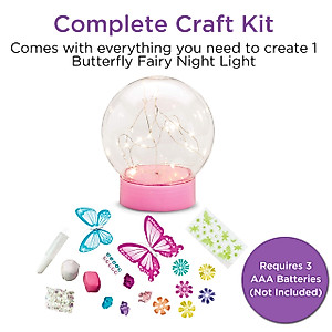 Creativity for Kids Butterfly Fairy Lights Craft Kit - Makes 1 Butterfly Night Light for Kids
