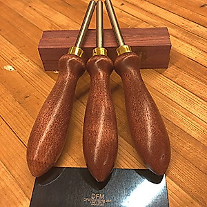 DFM Tool Works Cabinet Scraper Burnisher Tool – MADE IN USA – with Hard Maple Handle and Super Hard High Speed Steel Rod