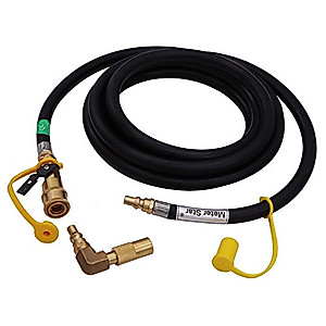 METER STAR 12FT Male/Female Quick-Connect RV Propane Extension Hose for 17"/22" Blackstone Tabletop Griddle