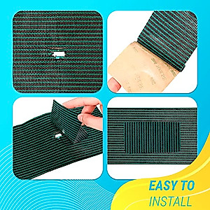 Pool Safety Cover Patch Kit, Swimming Pool Patch Repair Kit 4 x 8 Self Adhesive, Green Pool Cover Patch 6 Pсs