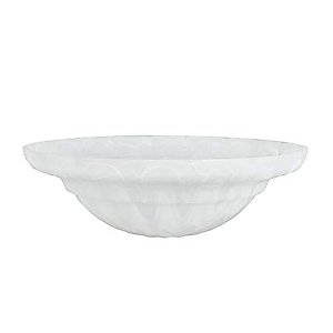 Aspen Creative Alabaster 23091-01 Transitional Style Replacement Torchiere Glass Shade, 5-1/8" high x 15-5/8" Diameter