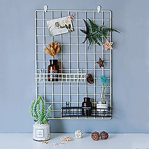 Prettyia 3 pieces Metal Wire Basket Rack Mountable Wire Organizer Storage Flower Pot Display Decor